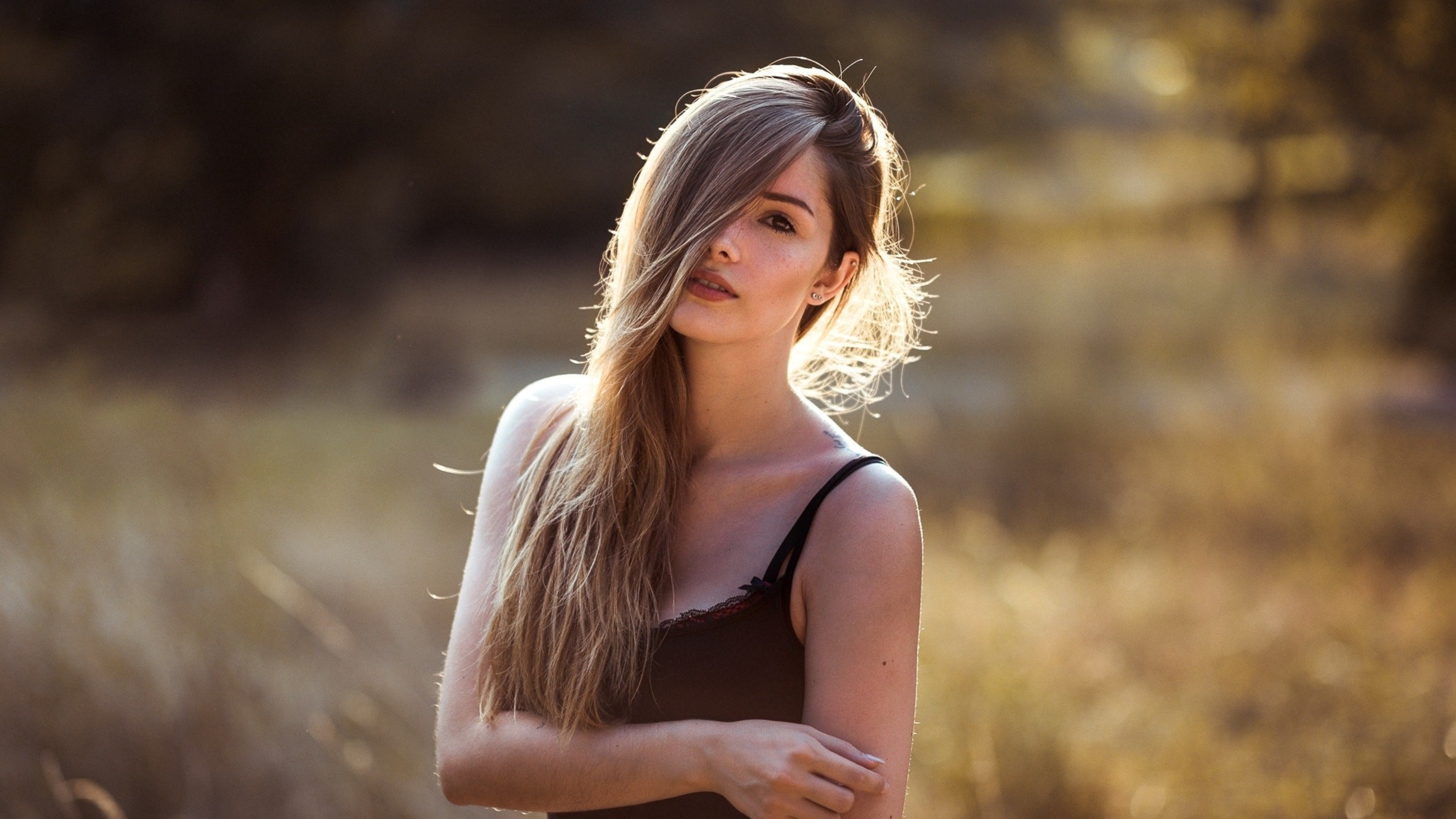 Femme visage - shooting photo - Fond d'écran Ultra HD